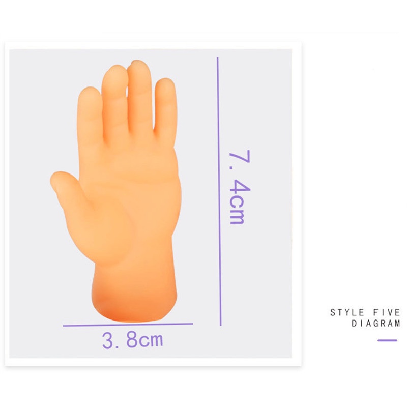 6 Style Cartoon Funny Mini Hands Creative Finger Fidget Toys Small Hand ...
