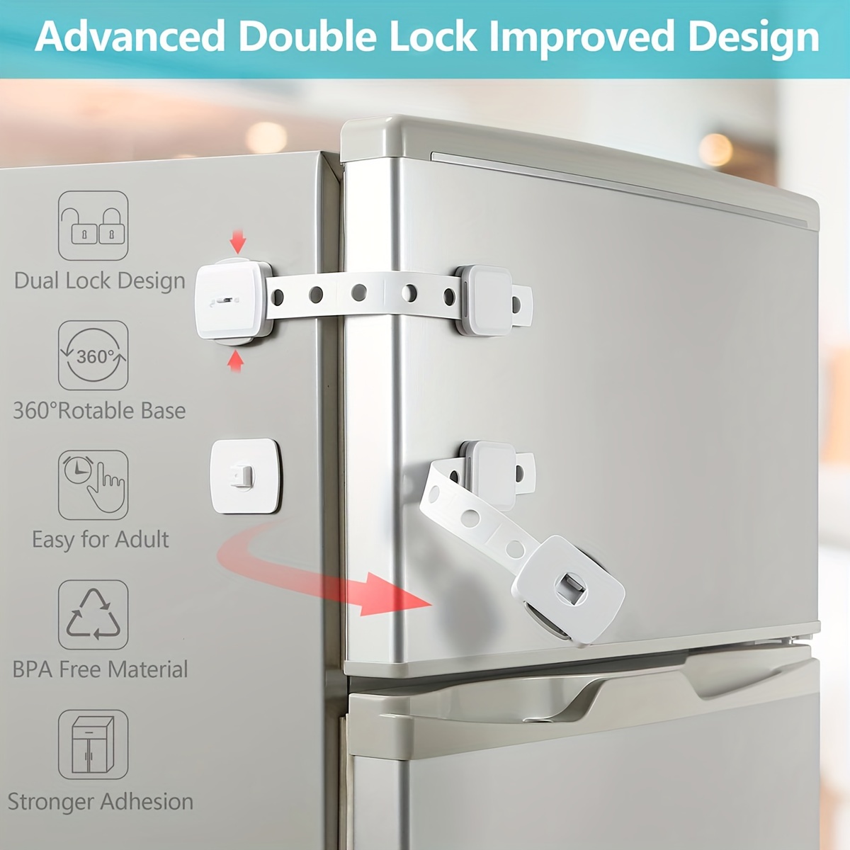 1 Pcs Multifunctional Children s lock Without Punching Adjustable Anti ...
