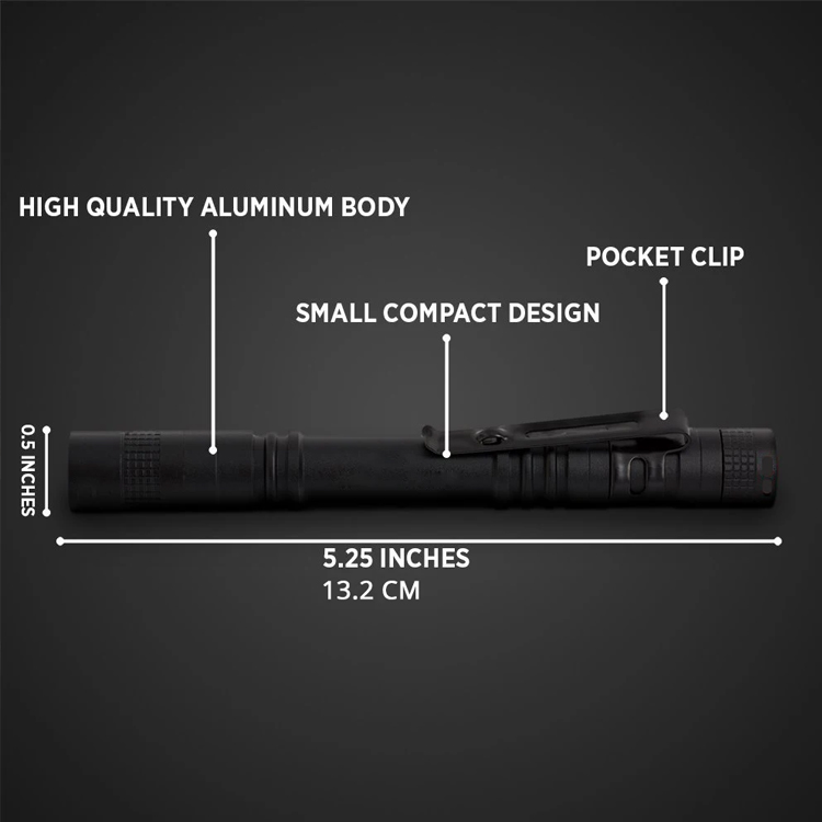 XIWANGFIRE Portable Mini LED Pen Flashlight With Pen Clip Handheld ...