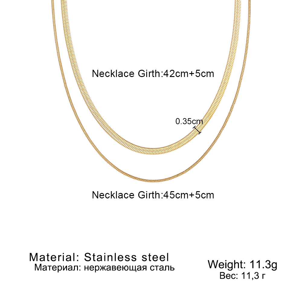 New Style Fashionable Stainless Steel Snake Bone Chain Plus Box Chain ...