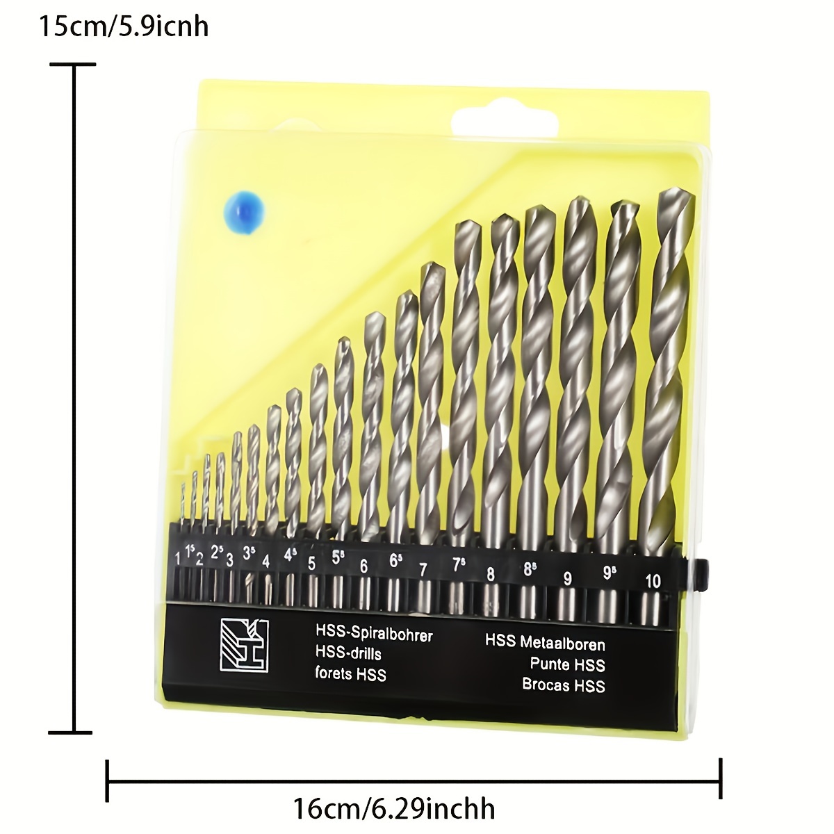 Drill Bit Set 19 Piece，M35 Cobalt Round Straight Handle Metric Drill ...