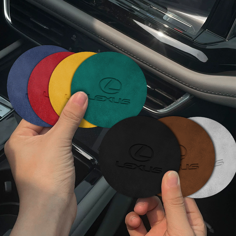 1pair Creative Car Logo Coasters Suede Car Water Cup Non-slip Pad for ...