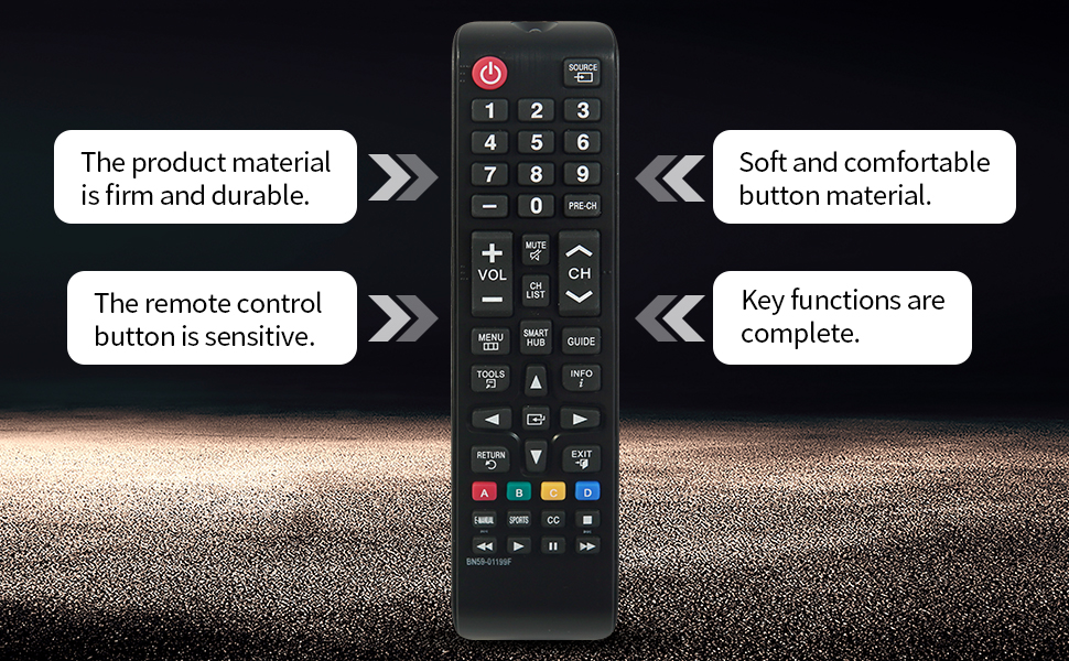 Smart Hub Remote Control BN59-01199F for Samsung HDTV LED LCD 4K 3D ...
