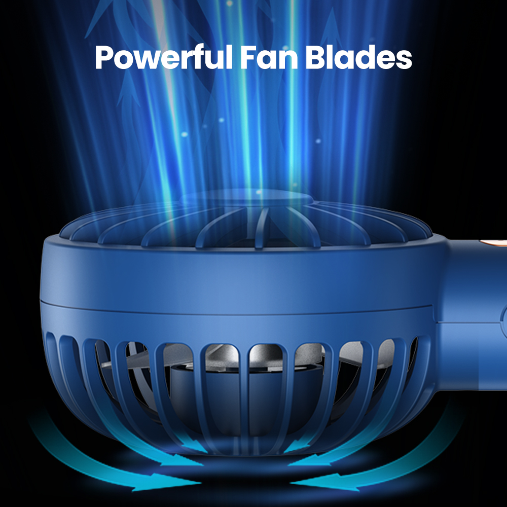 TOPK Mini Fan Rechargeable 1800mAh Battery Portable handheld fan 3 ...