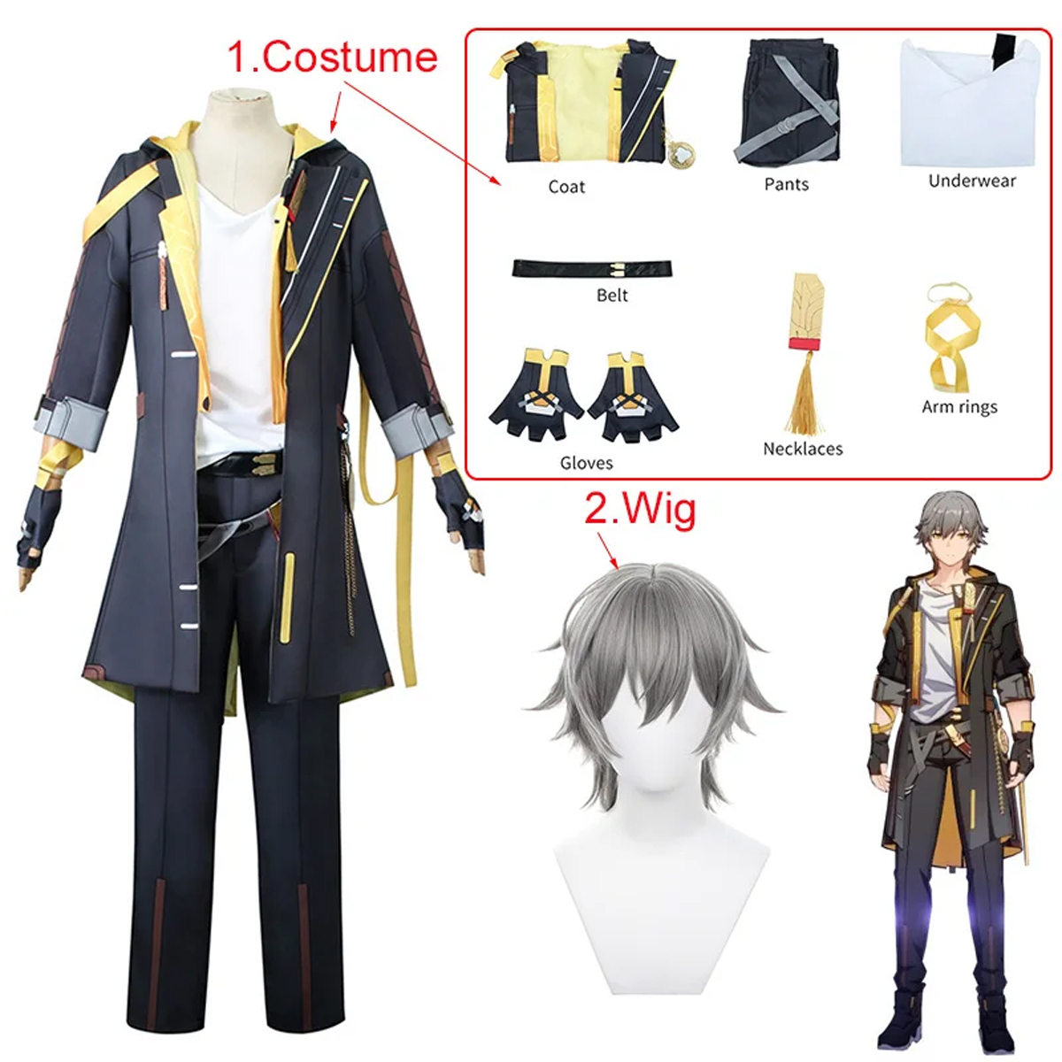 Honkai Star Rail Trailblazer Stelle Caelus Cosplay Costume Halloween ...