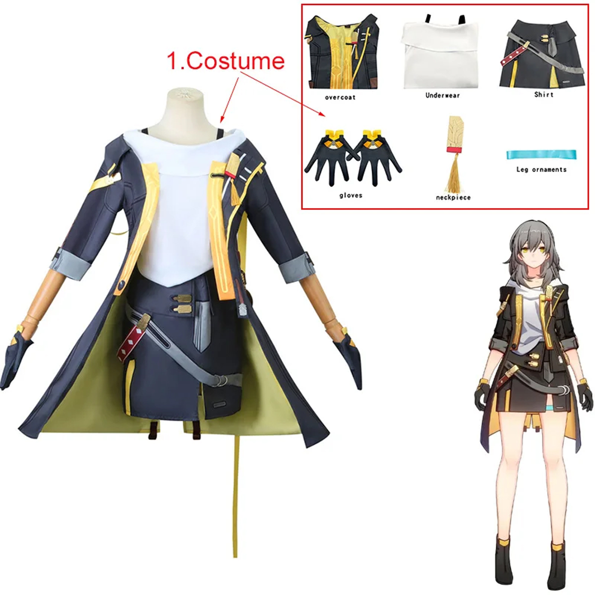 Honkai Star Rail Trailblazer Stelle Caelus Cosplay Costume Halloween ...