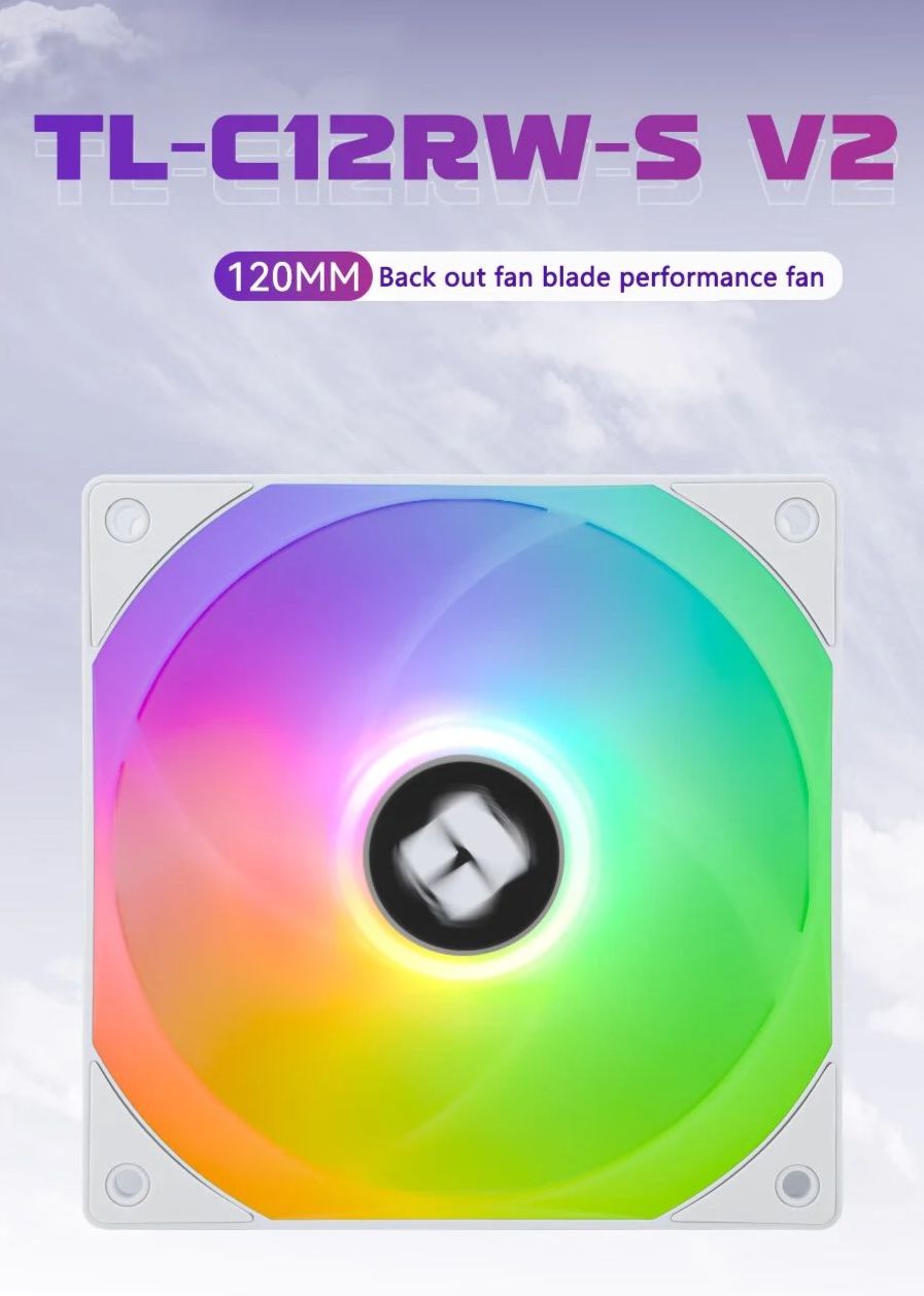 Thermalright TL-C12RB-S V2 TL-C12RW-S V2 Case Fan Reverse Cooling Fan ...