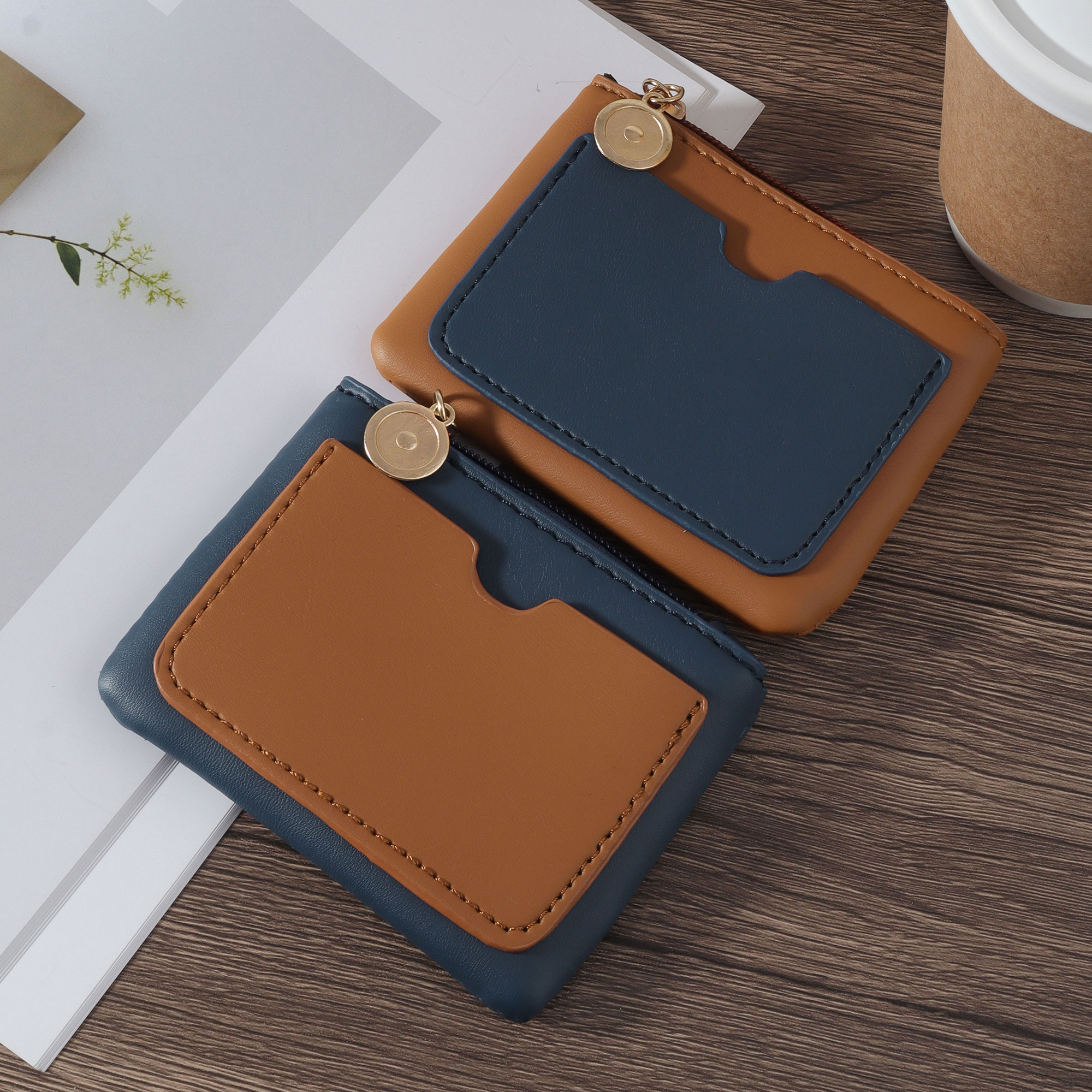 High quality PU leather credit card storage bag, simple and casual ...