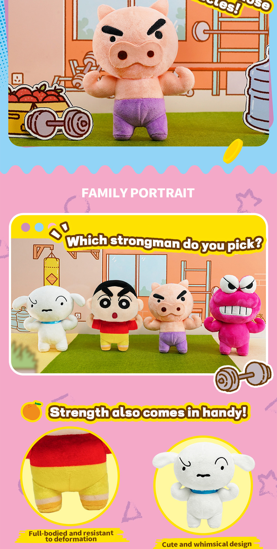 52TOYS Crayon Shinchan - Strong Shin Plush Series Blind Box Figure Toy ...