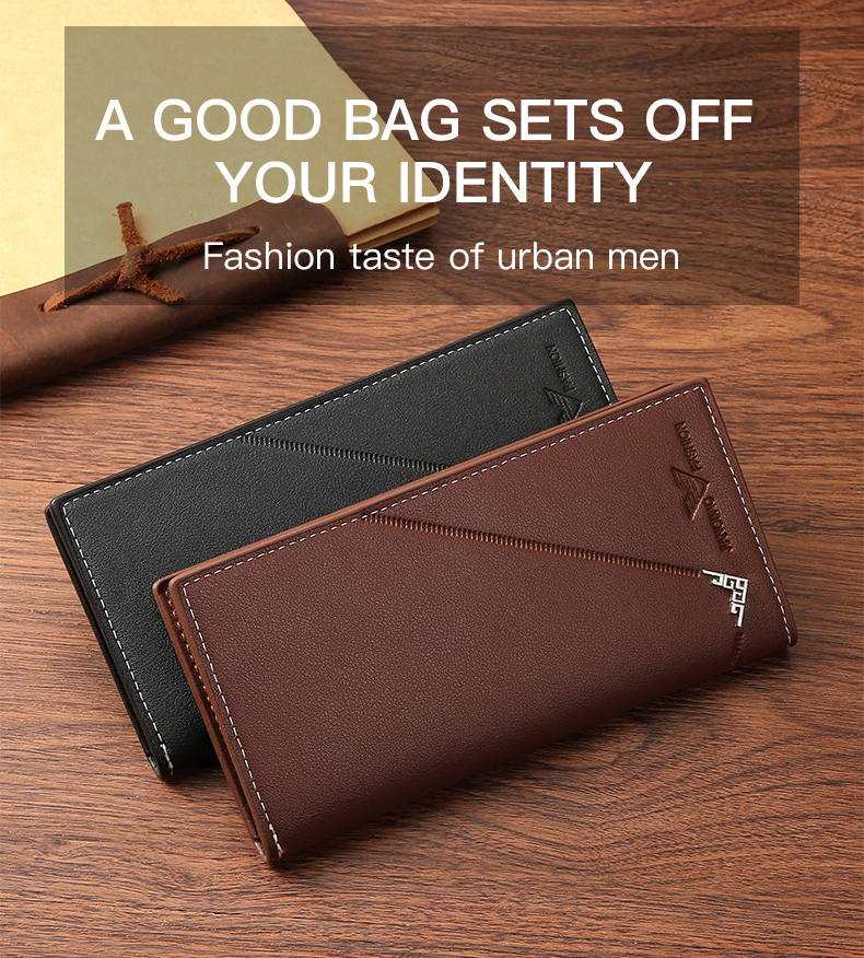 Men'S Wallet Pu Leather Multi Card Multi Functional Long Travel Thin ...