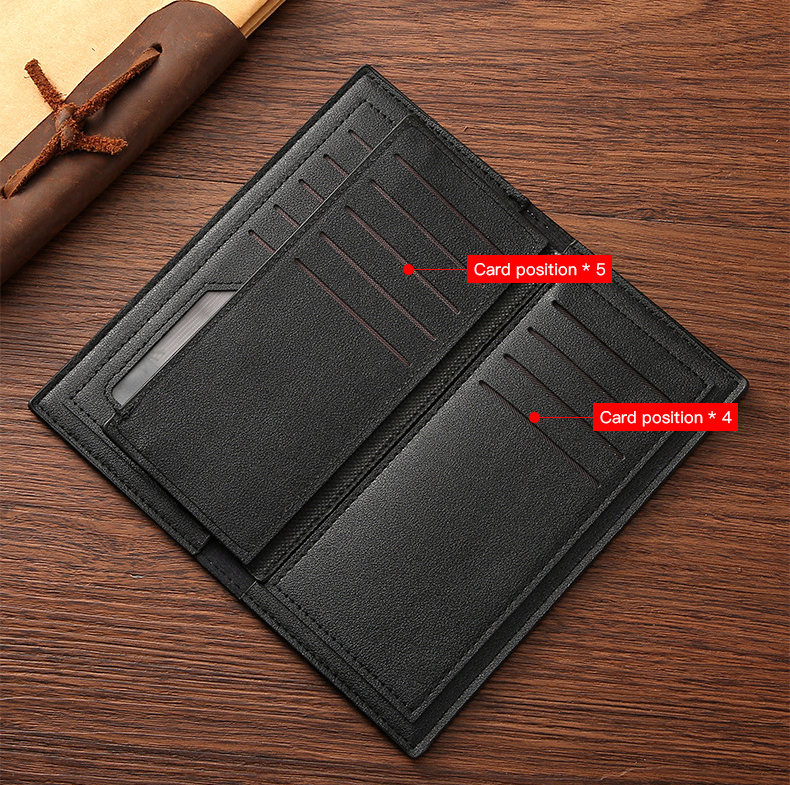 Men'S Wallet Pu Leather Multi Card Multi Functional Long Travel Thin ...