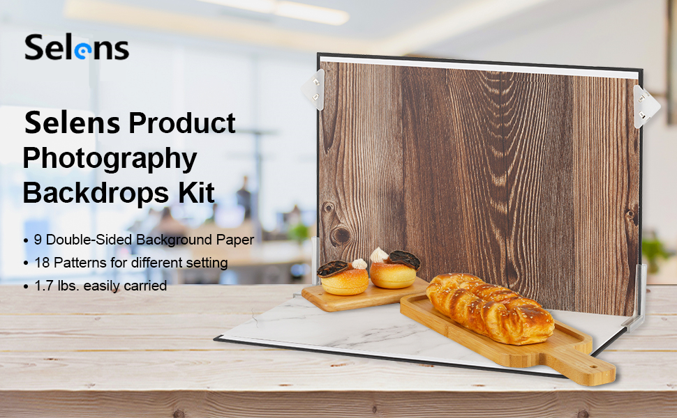 Selens Photography Backdrop Board Kit Photo Background 9 Double-Sided ...