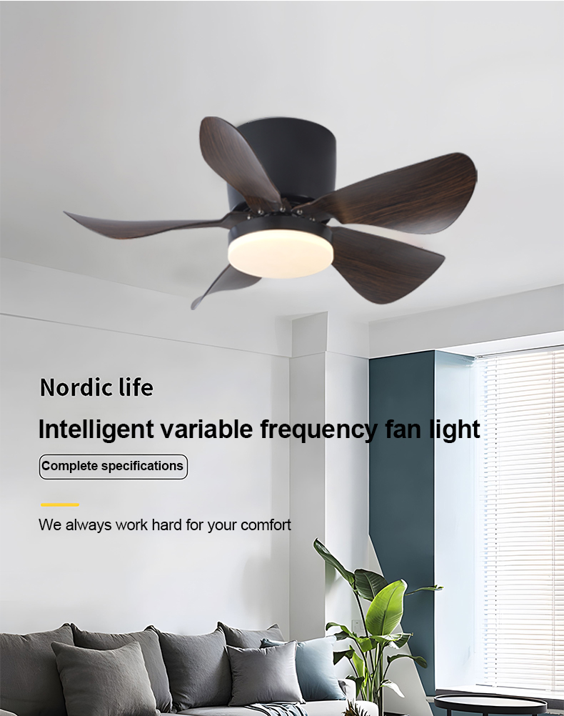 GOGEOUS 26inch Nordic Ceiling Fan With Light With Remote 3 Colors ...
