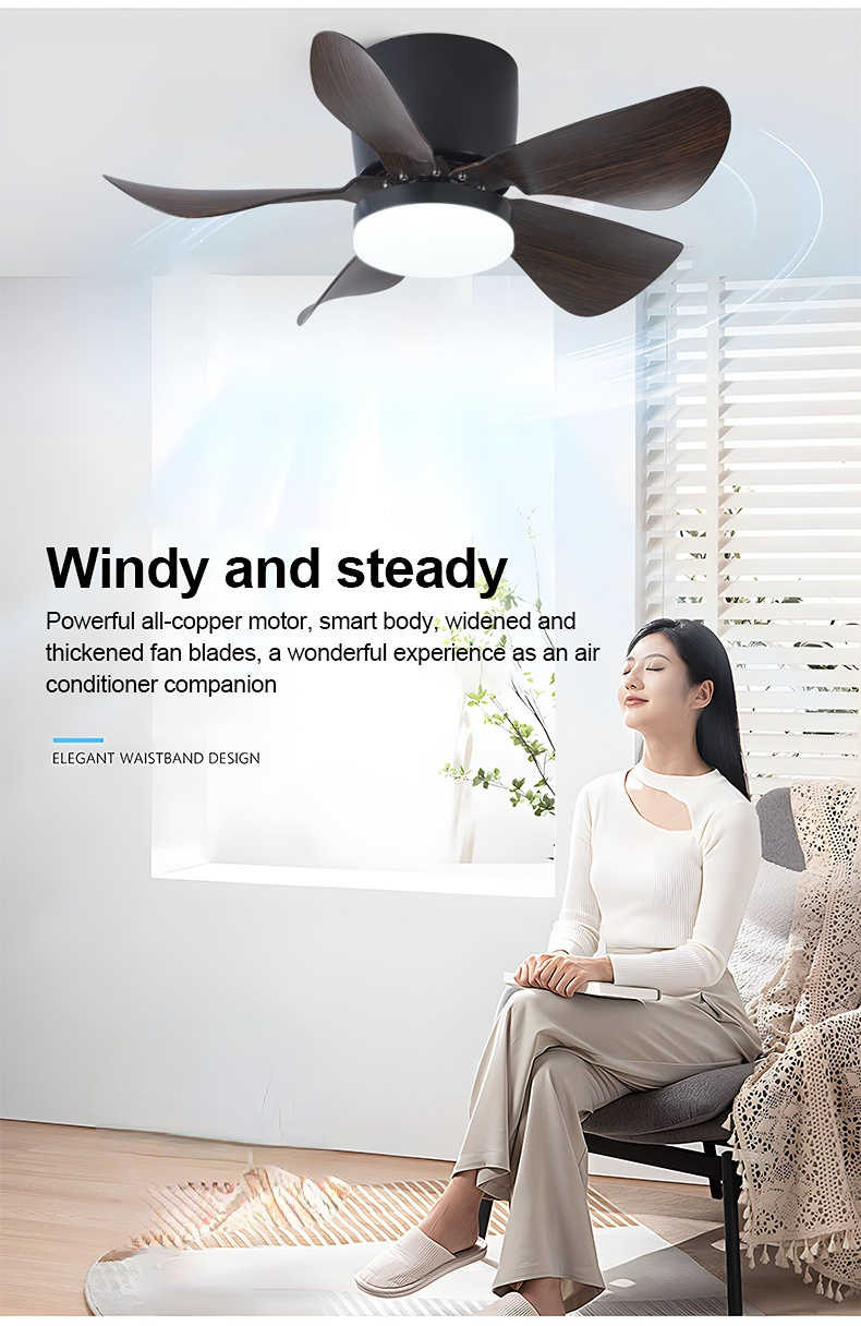 GOGEOUS 26inch Nordic Ceiling Fan With Light With Remote 3 Colors ...