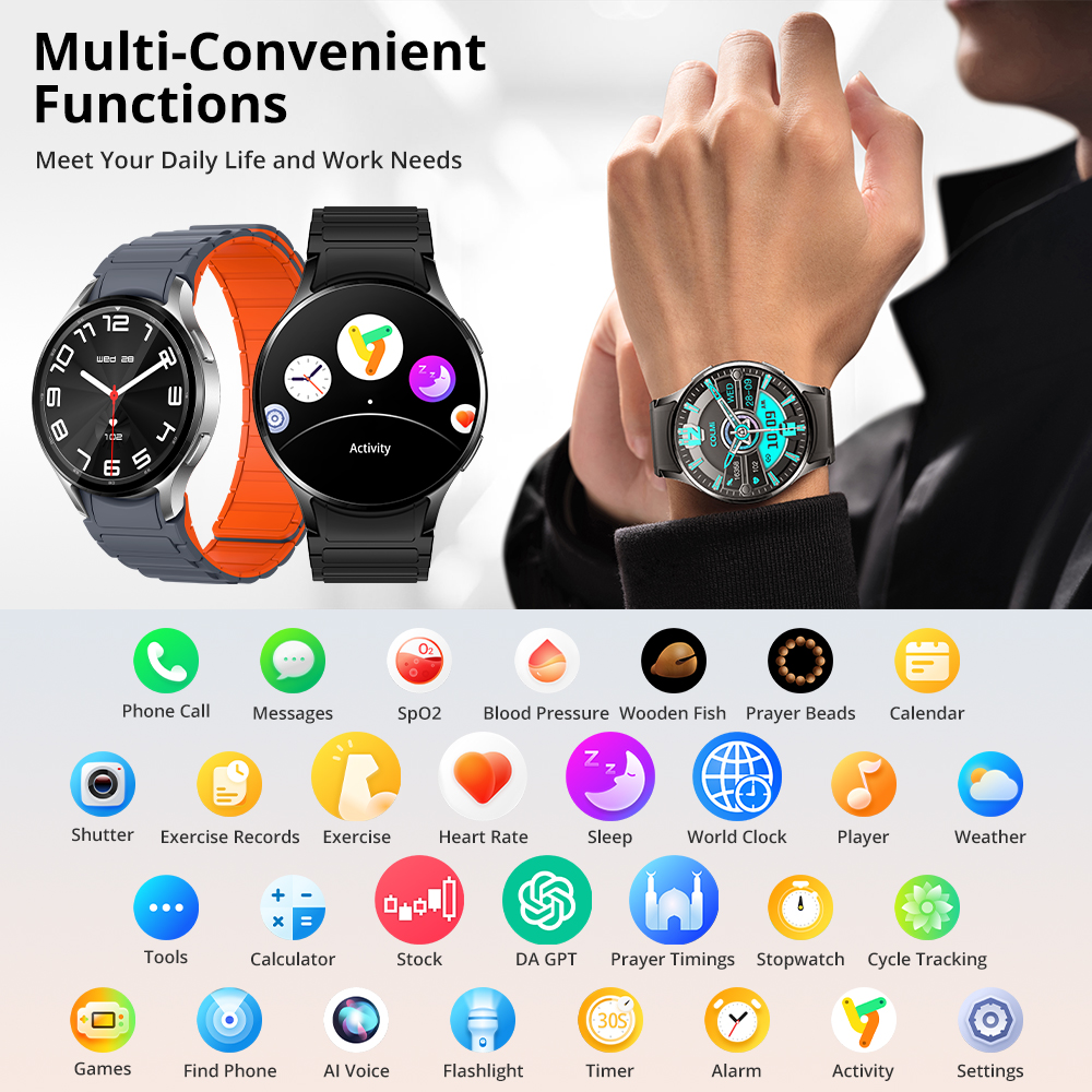 [1-year warranty]COLMI i28 Ultra AMOLED Screen Bluetooth Call AI voice ...