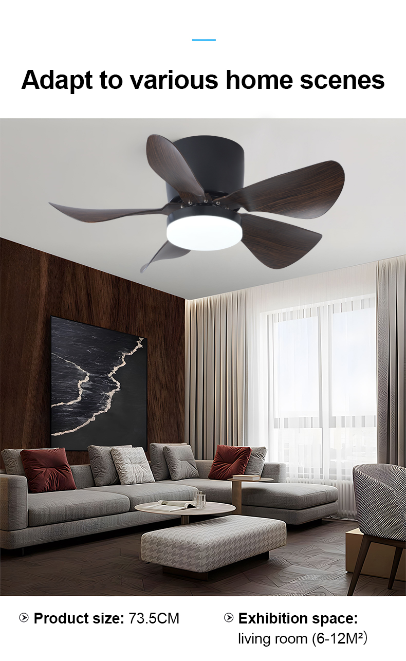 GOGEOUS 26inch Nordic Ceiling Fan With Light With Remote 3 Colors ...