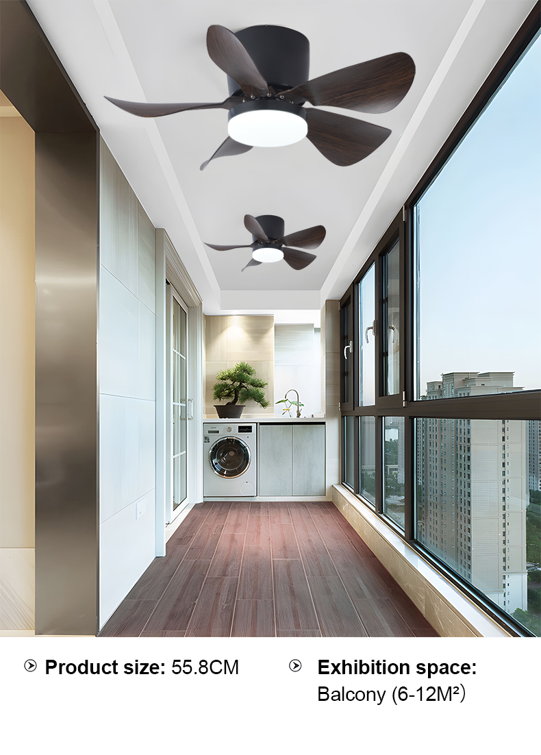 GOGEOUS 26inch Nordic Ceiling Fan With Light With Remote 3 Colors ...