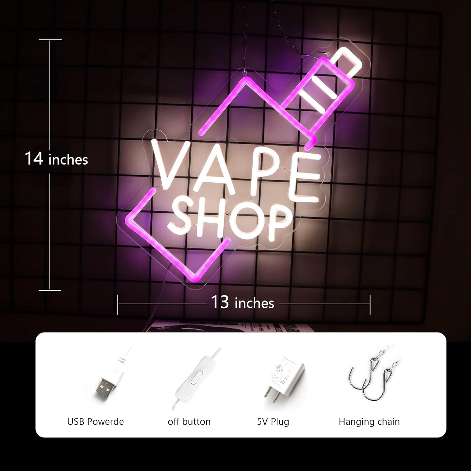 Vape Shop Neon Sign for Business Advertising,Man Cave Light,Home Bar ...