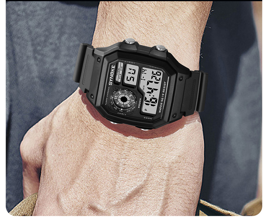 Synoke Digital Watches Men Sports Luminous Multifunction Waterproof ...