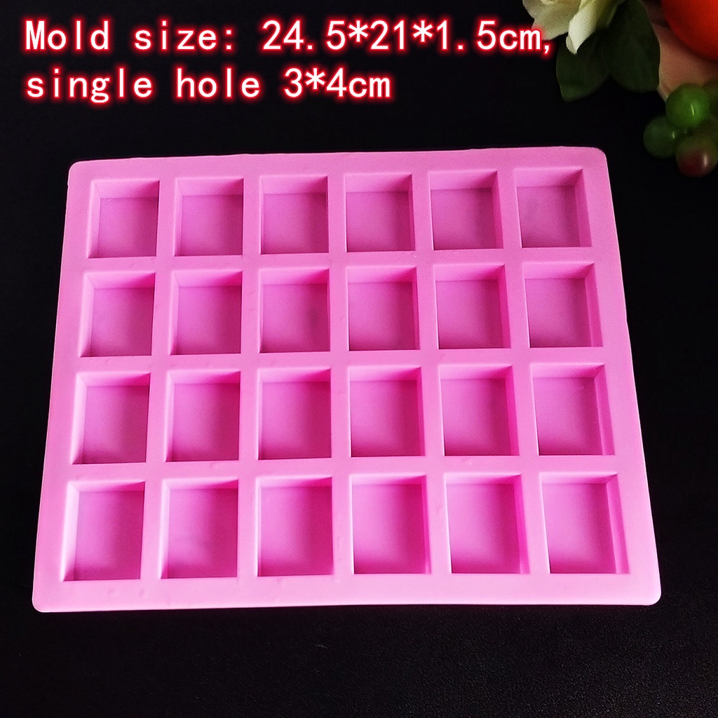 1pc 24 Small Square Silicone Mold Chocolate Aromatherapy Plaster ...