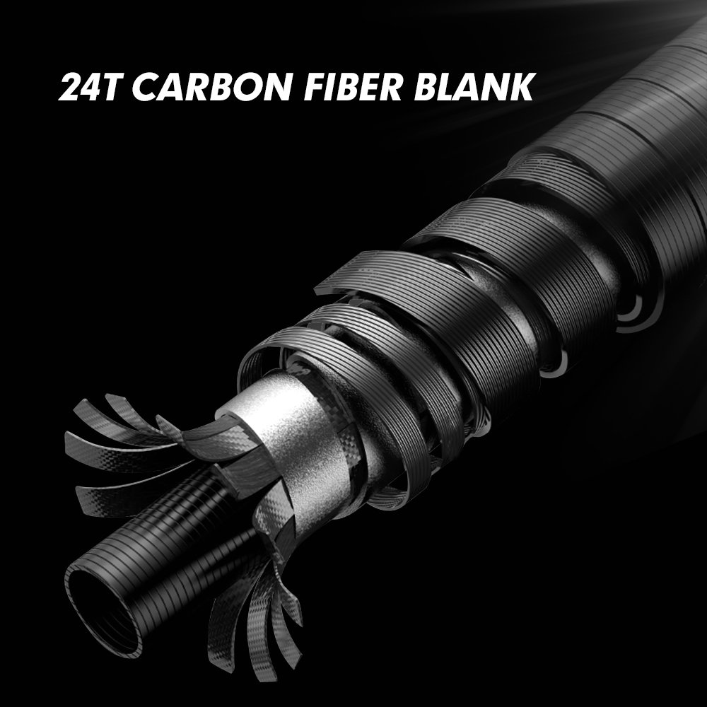 GOTURE MAGICIAN 4 Sections 24T Carbon Fishing Rod Spinning Baitcasting ...