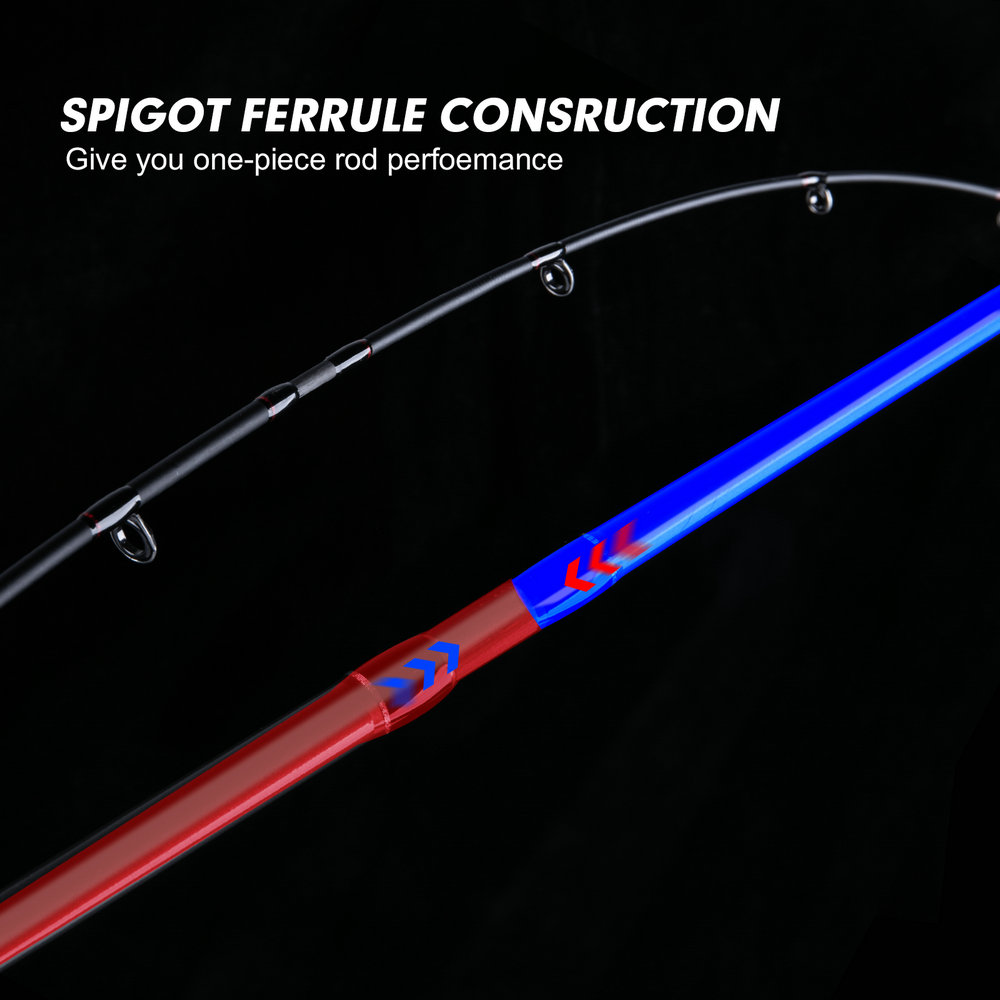 GOTURE MAGICIAN 4 Sections 24T Carbon Fishing Rod Spinning Baitcasting ...