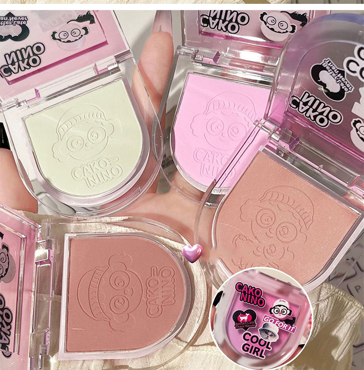 Cute Cartoon Blusher Waterproof Lasting Nature Blush Cool Girl Blusher ...