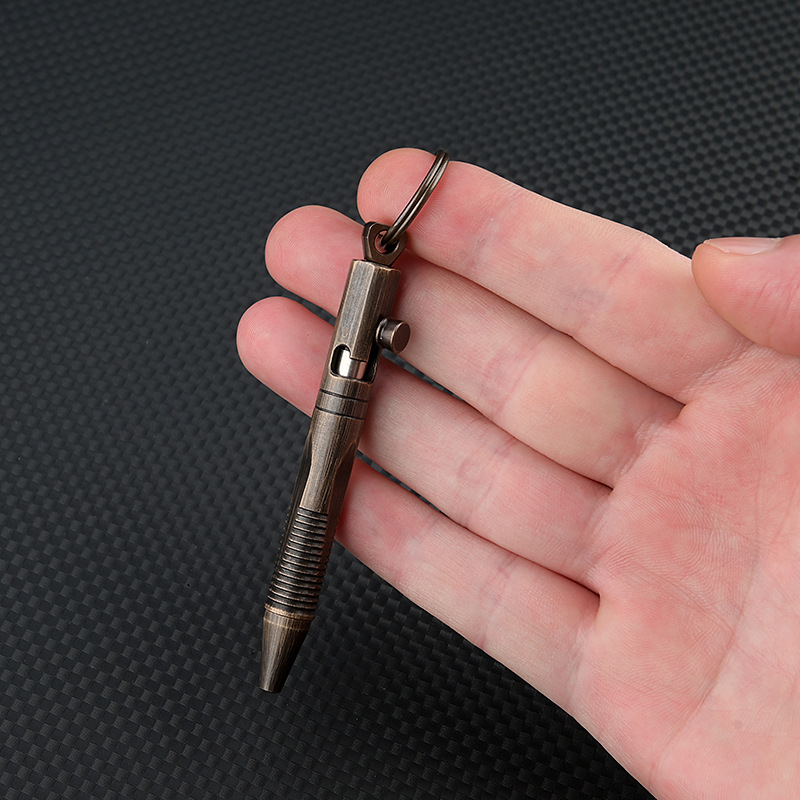 CNEDC Mini Keychain Brass Pen Removable Pendant Portable Travel Pocket ...