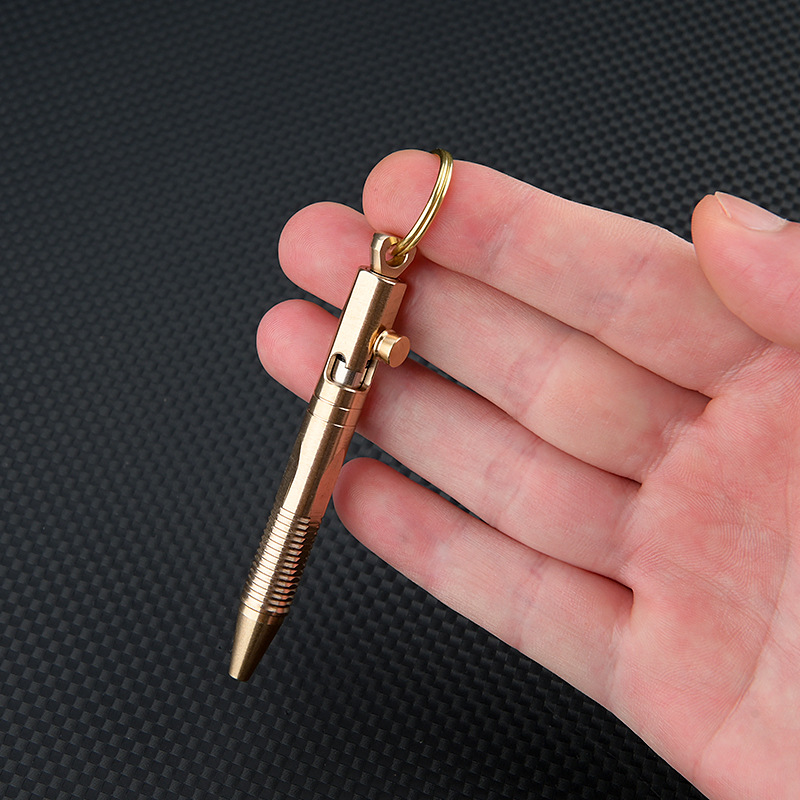 CNEDC Mini Keychain Brass Pen Removable Pendant Portable Travel Pocket ...