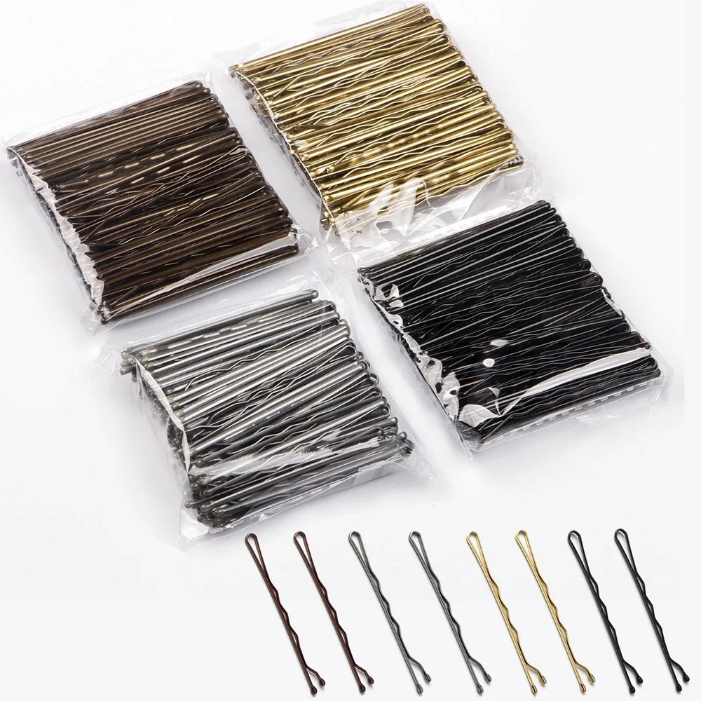 50 Pcs 4 Colors 5cm Hair Clip Lady Hairpins Curly Wavy Grips Hairstyle ...