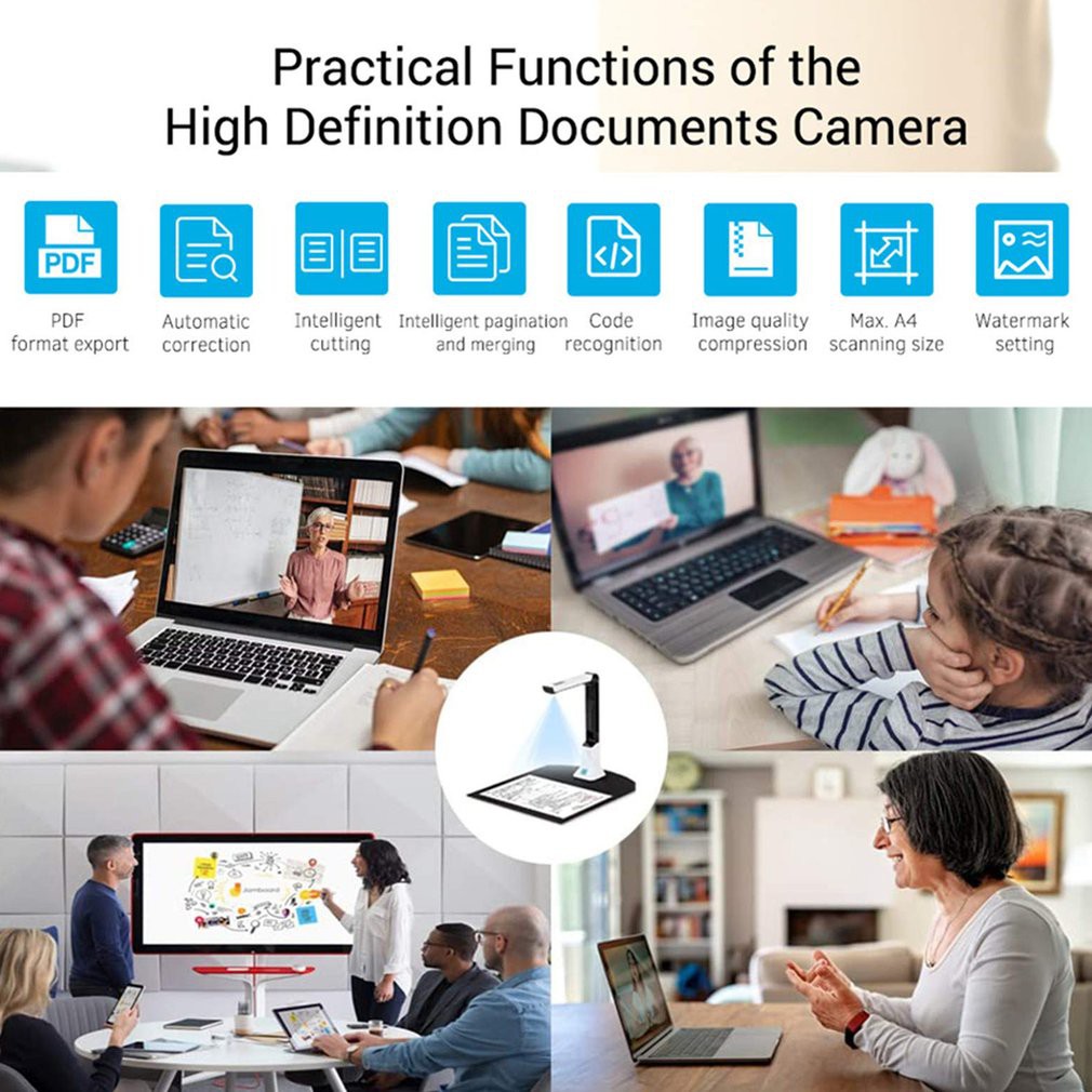My Stock)Portable 8 Mega-pixel High Definition visualizer Doc Scanner ...