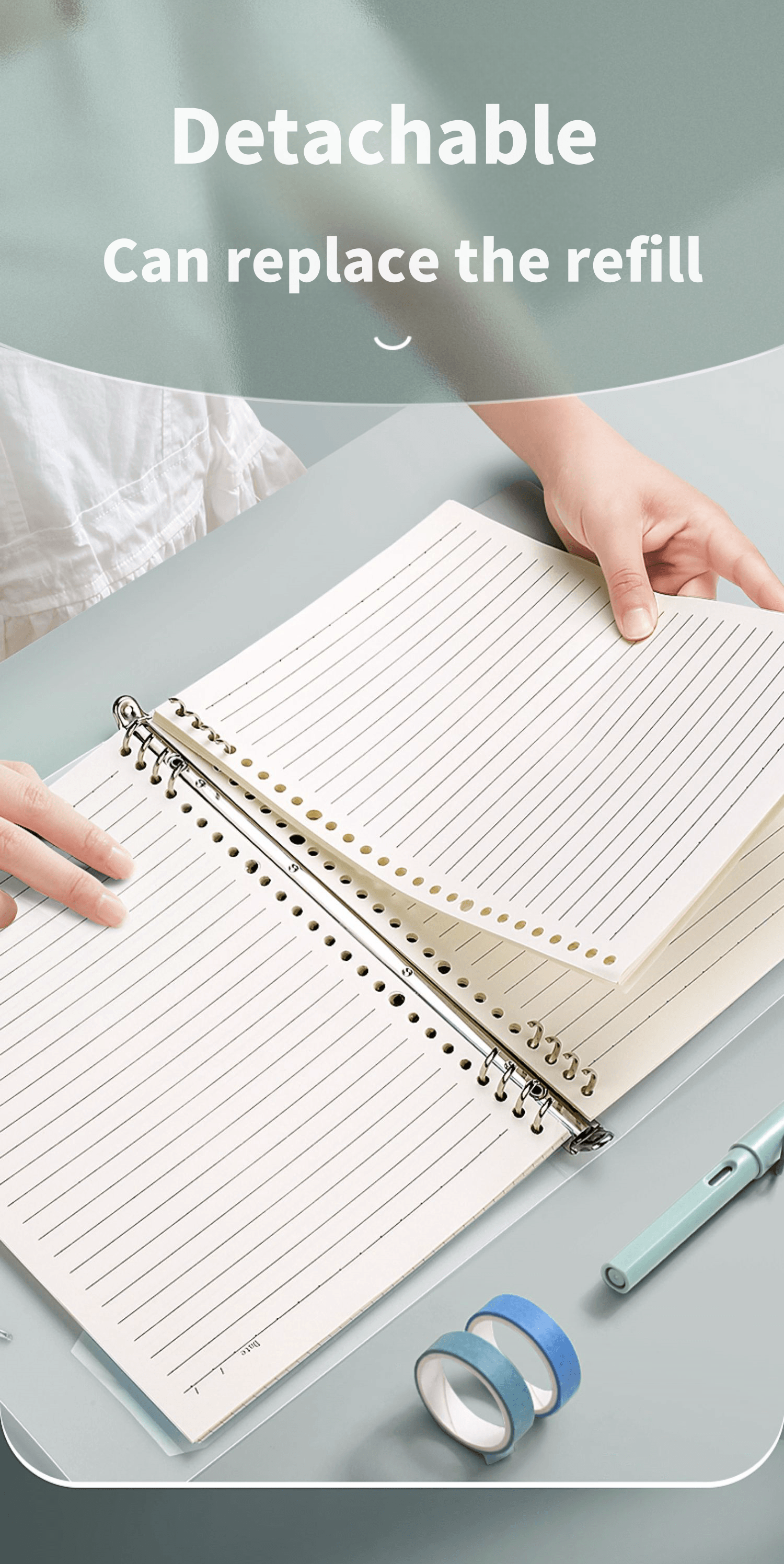 binder notebook A5/B5 refillable notebook binder notebook refillable A4 ...