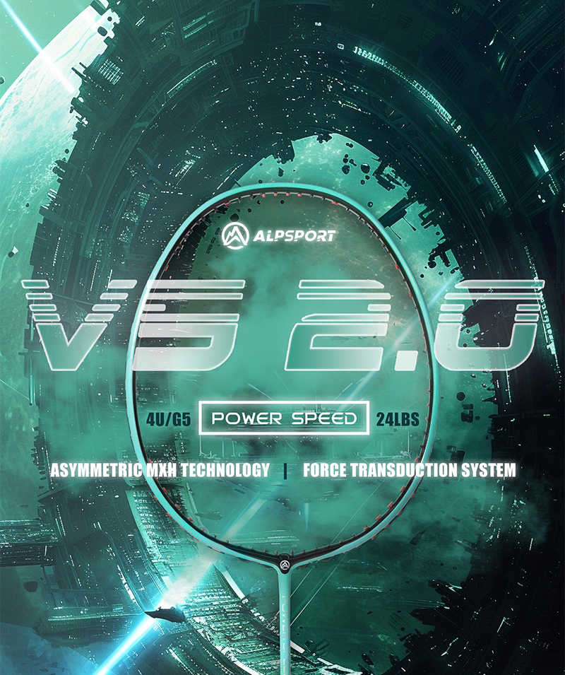 ALP V5 2.0 MXH CushionTechnology Offensive Badminton Racket Original 4U ...