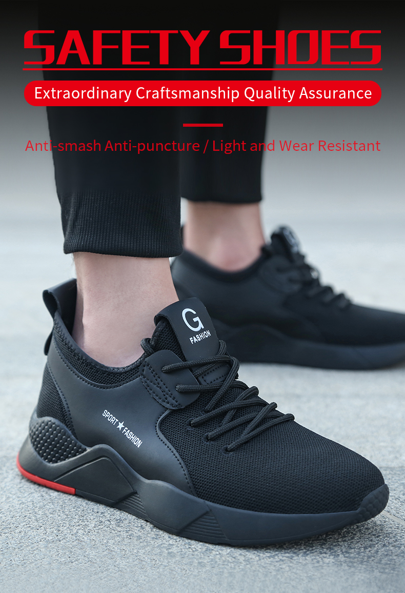 【READY STOCK】Safety Shoes Steel toe cap Men Anti-smash Anti-puncture ...