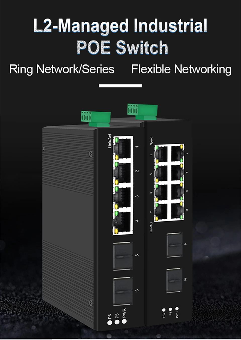 ONTi Intelligent X-Ring Network Switch 4 Port / 8 Port POE switch ...