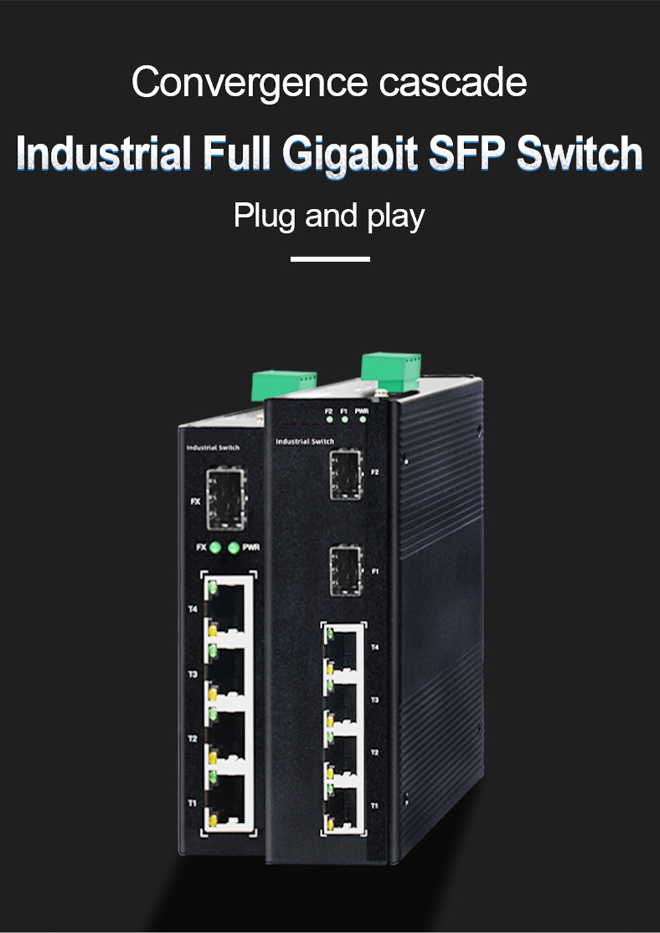 ONTi Ruggedized switch Industrial 2 gigabit SFP +4 Port gigabit RJ45 ...