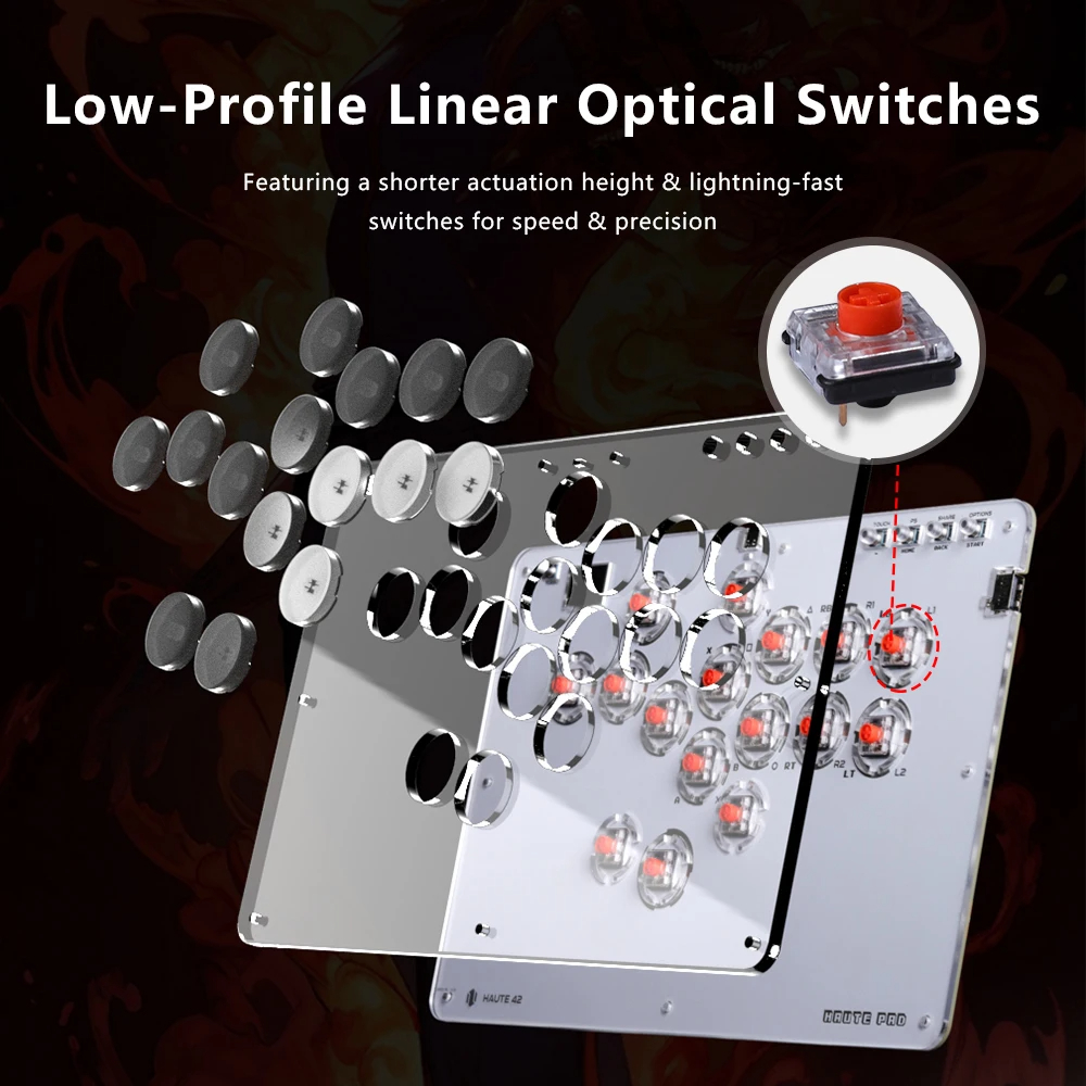 New Haute42 Arcade Joystick Hitbox Controller Arcade Fighting Game ...