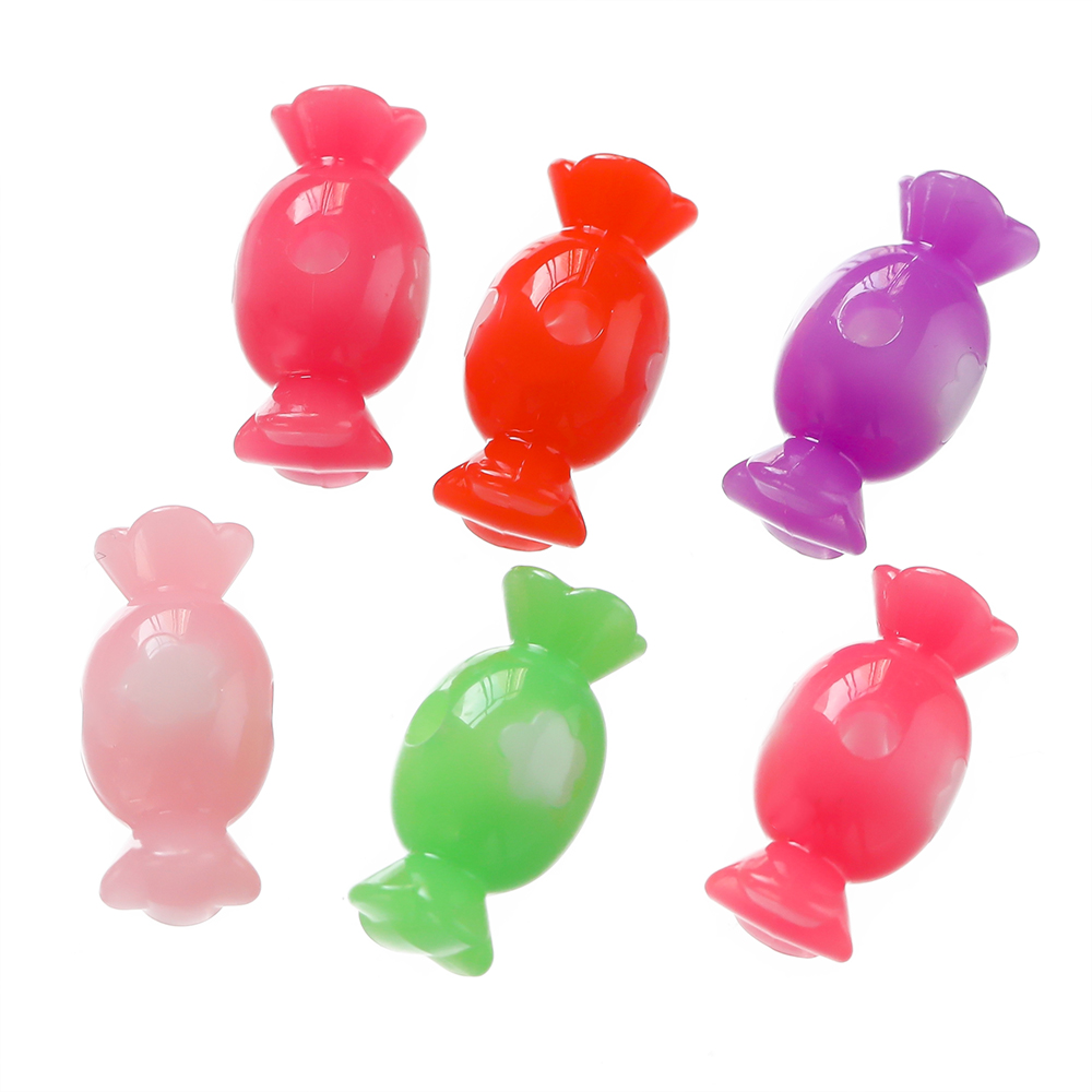 St. kunkka 10Pcs Acrylic Jelly Two-Color Candy Beads Cute Rainbow Color ...