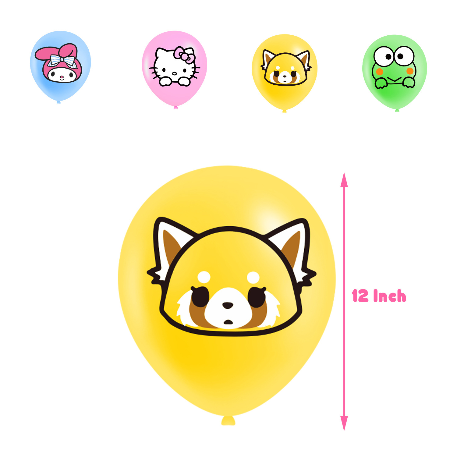 Sanrio Hello Kitty Kuromi Melody Pom Pom Purin Balloons banner cake ...