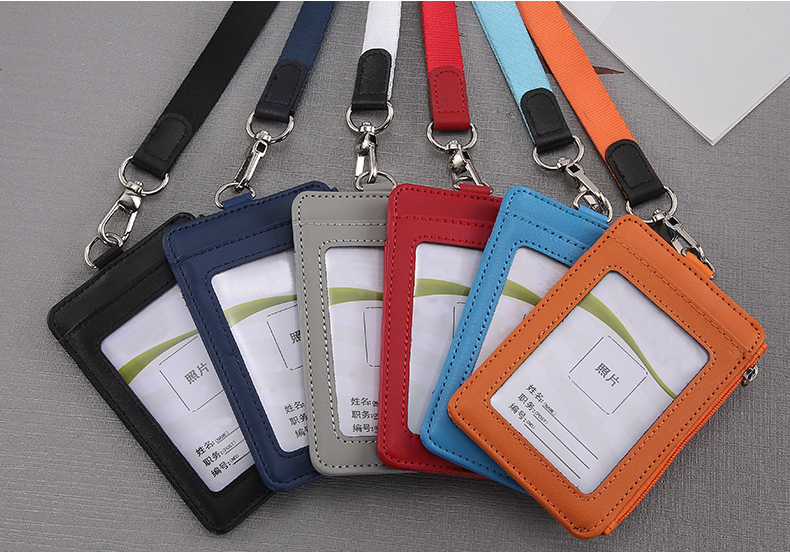 NEW 2024 Staff Work Card Holder ID Badge Holders with Nylon Lanyard ...