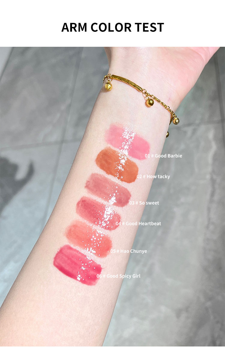 Cappuvini Heart-Shaped Makeup Lip Gloss: 6 Natural Waterproof Shades ...
