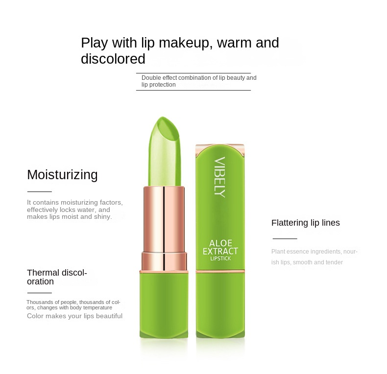 Aloe Vera Moisturizing Moisturizing Thermochromic Jelly Lipstick Lip
