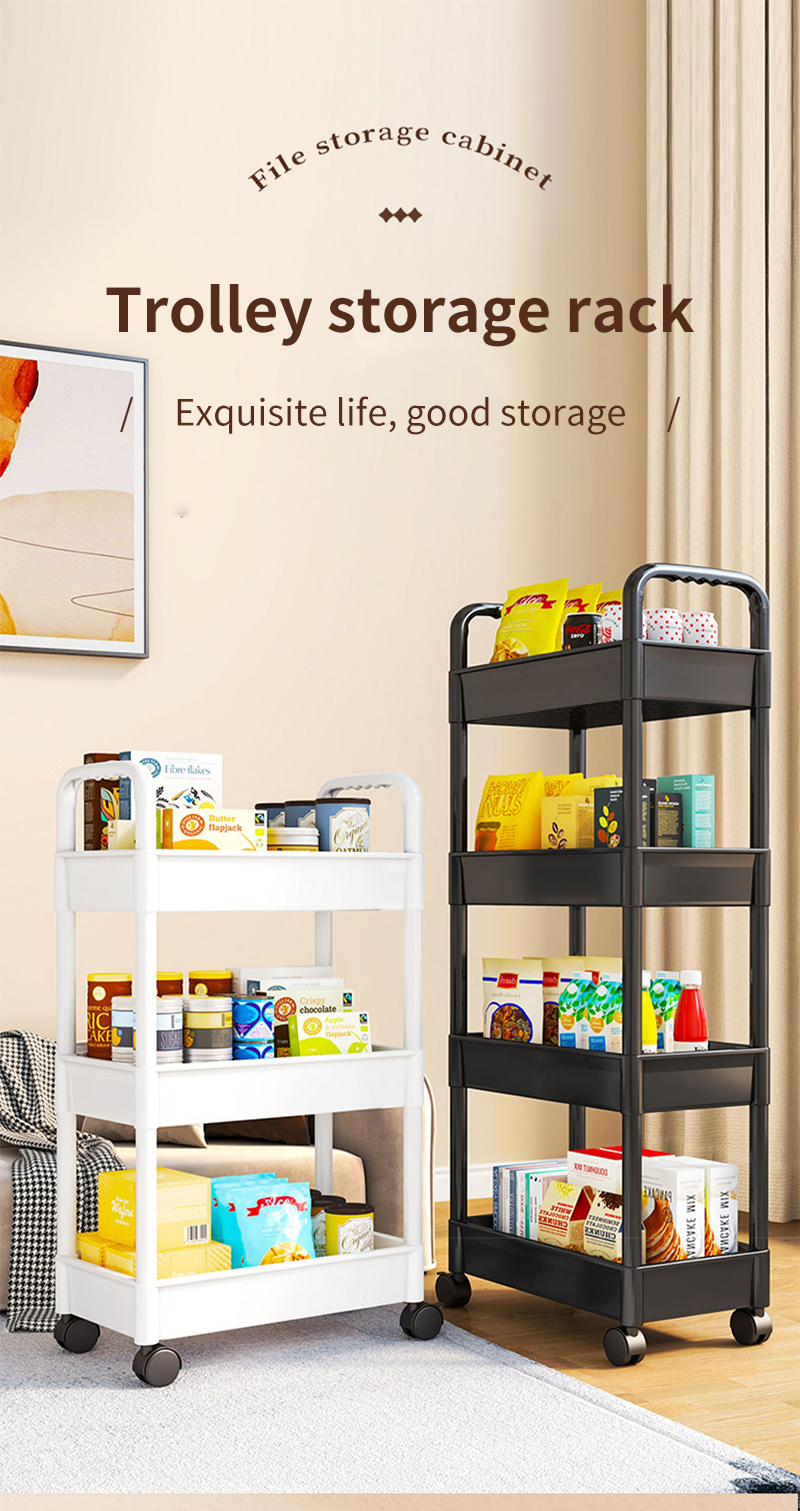 【Upgrade Larger Size】⚡Trolley Cart Organizer 3/4 /5 Tier Baby Trolley ...