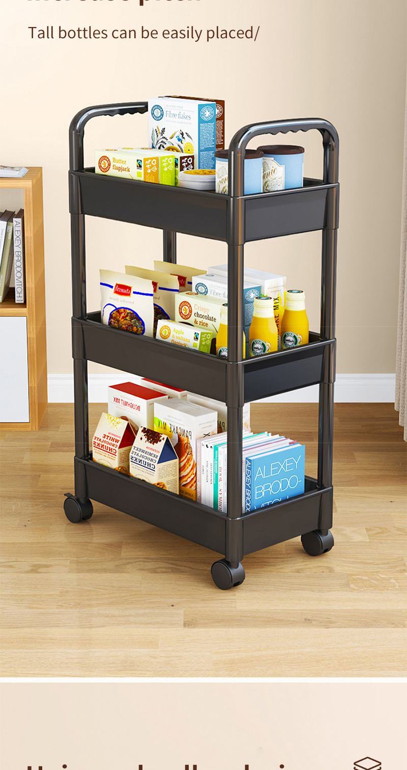 【Upgrade Larger Size】⚡Trolley Cart Organizer 3/4 /5 Tier Baby Trolley ...