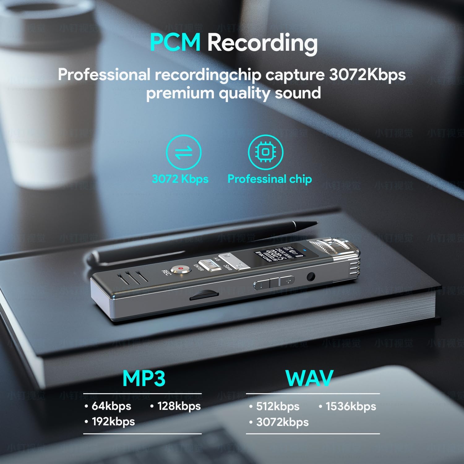 Voice Activated Recorder Digital voice Recorder with Playback Portable ...