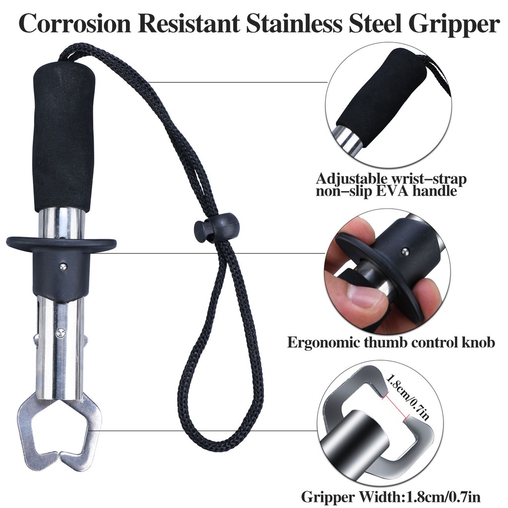 GOTURE High Quality Fishing Control Grip Stainless Steel Fish Lip ...