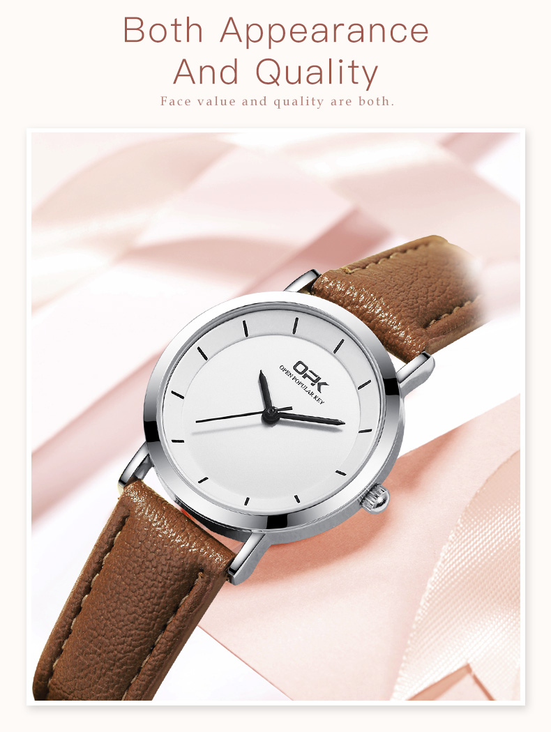 OPK Watch For Women Original Authentic Leather Strap Waterproof Ultra ...