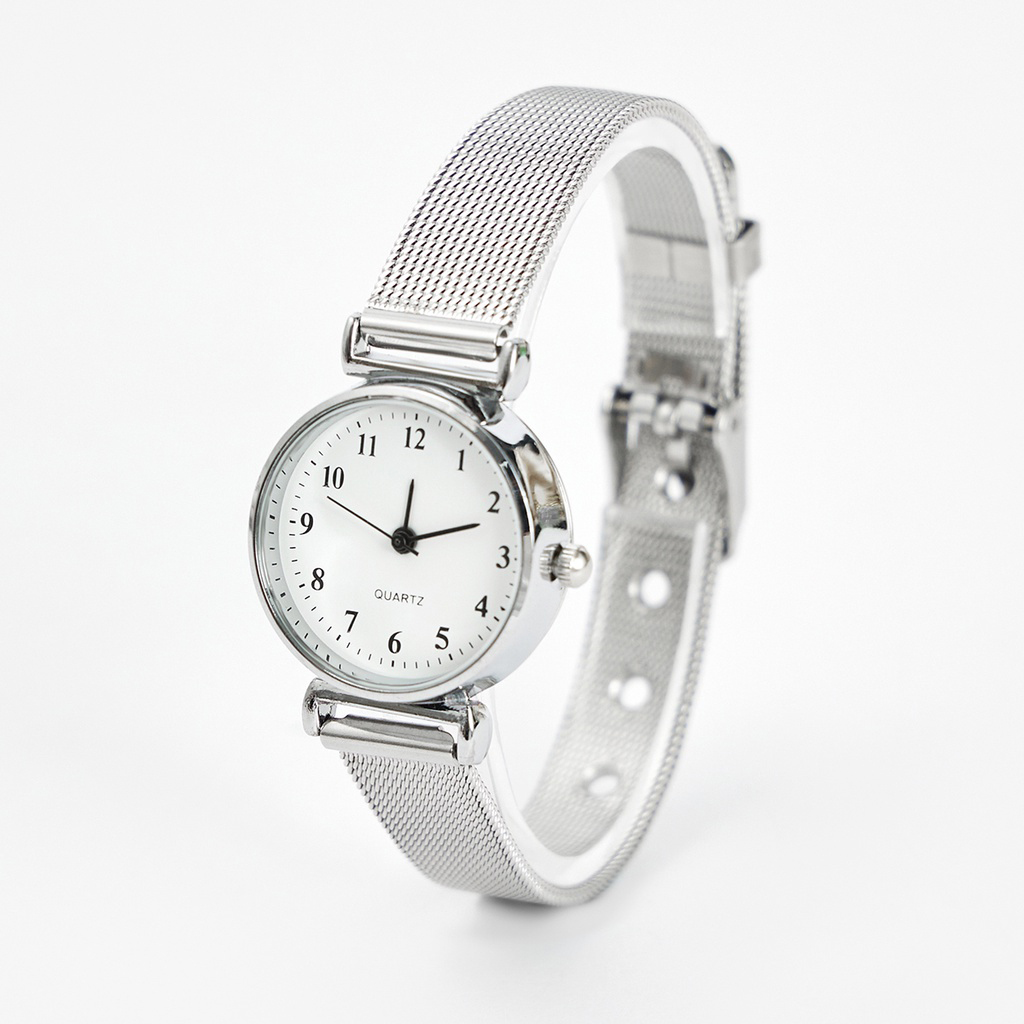 Women Watch Small Round Simple Watches Number Rome quartz stainless ...