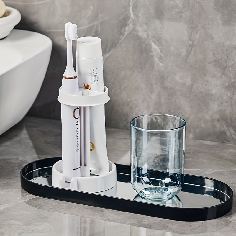 1 Piece Anti-dust Wash Cup Holder, Toothpaste Toothbrush Shelf ...