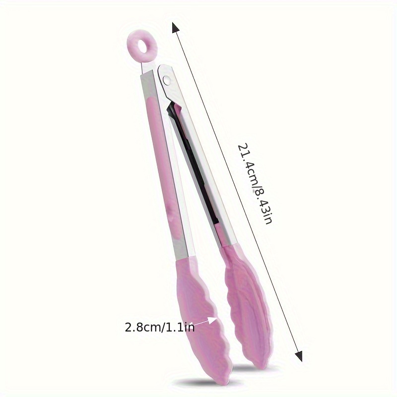 1 Pack Multifunctional Nylon Food Tongs Stainless Steel Food Tongs ...